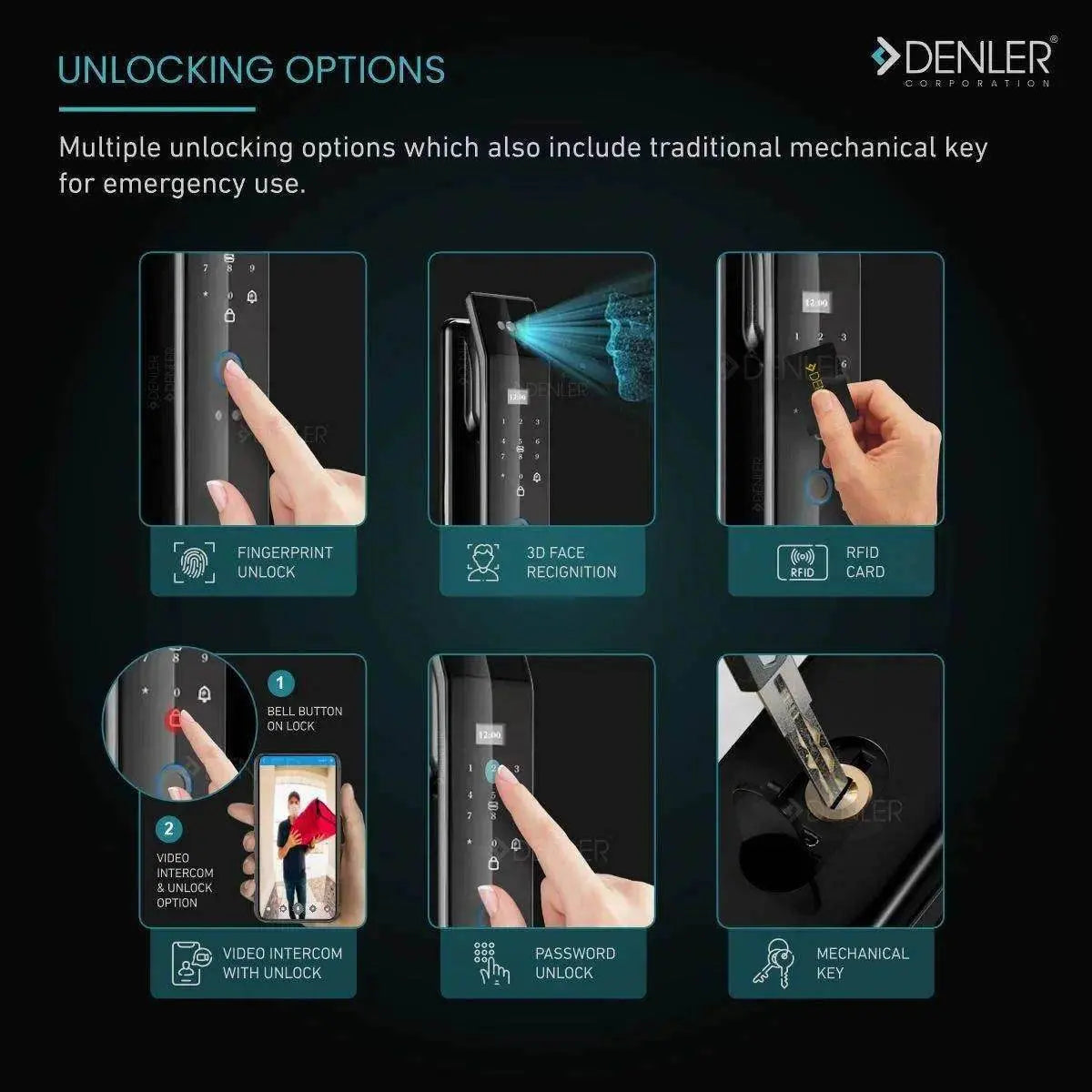 Denler F4 Smart Door Lock – Secure and Convenient