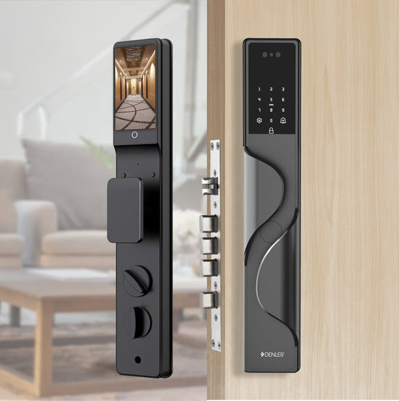 Denler FLv10 Black Smart Door Lock - Secure Your Home