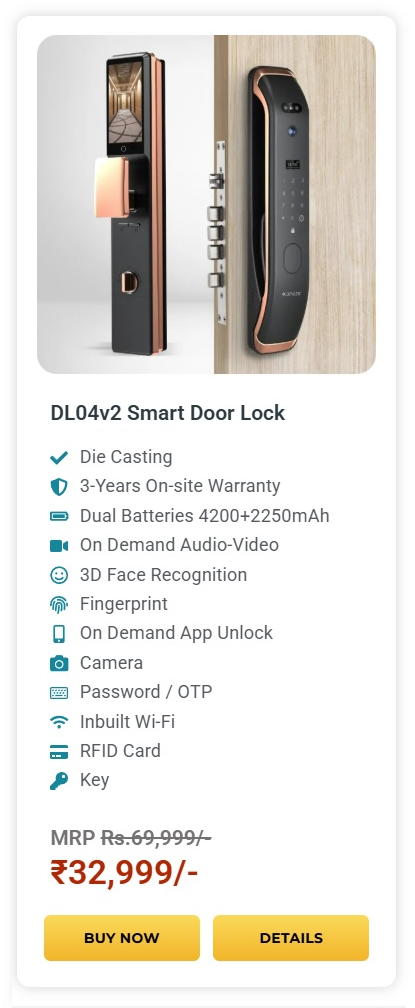 Denler Fingerprint Lock, Smart Door Lock, Digital Door Lock